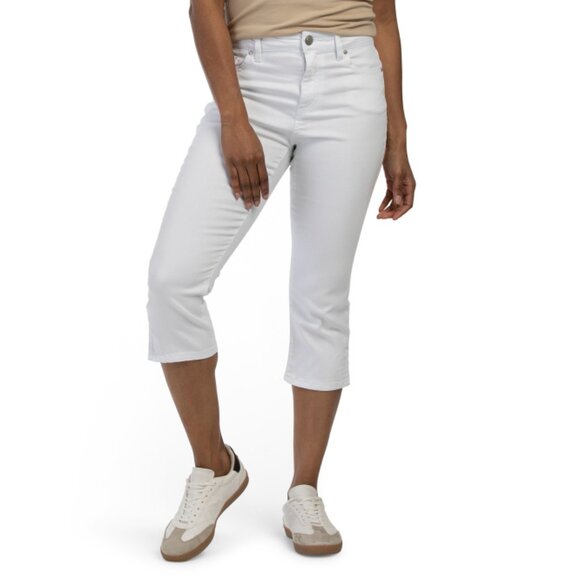 d. jeans | Jeans | D Jeans White High Waist Recycled Twill Capri Jeans ...